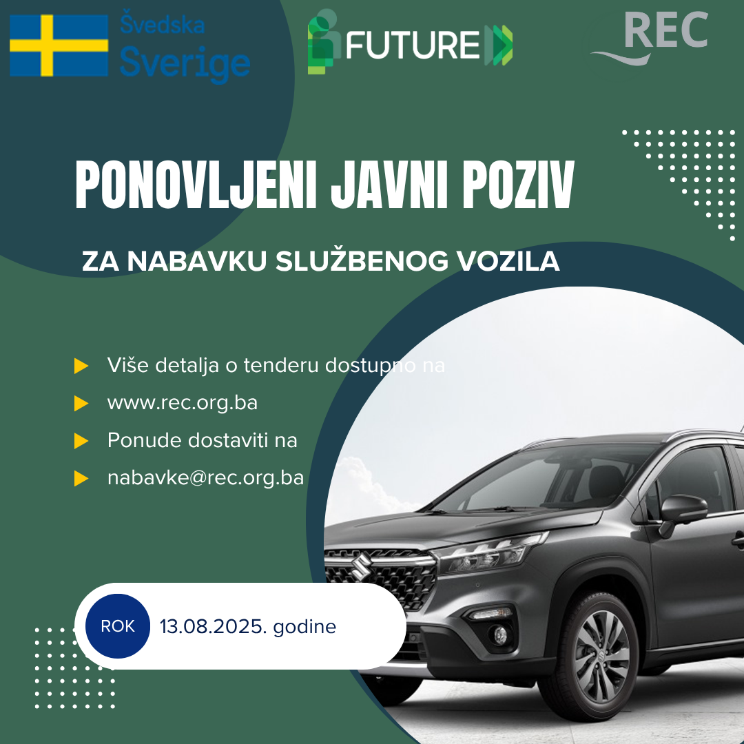 Ponovljeni Javni poziv za dostavljanje ponuda za nabavku službenog vozila za potrebe projekta ...